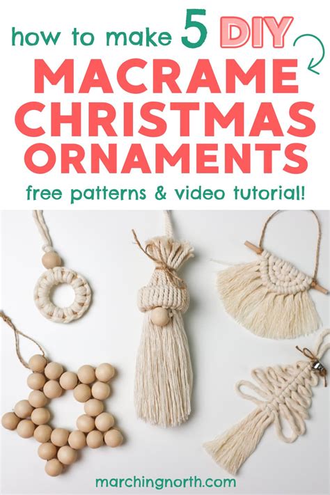 5 Boho Diy Macrame Christmas Ornaments Marching North