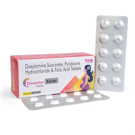 Doxylamine Pyridoxine Folic Acid Tablet Doxystar Forte Tablet Gyno