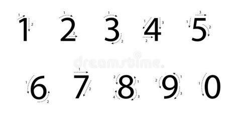 How To Write Number Practice Writing Numbers Writing Numbers Worksheet Stock Vector