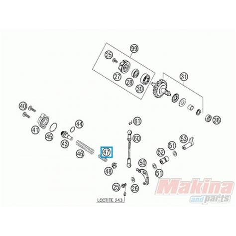54837072000 Ελατήριο Βαλβίδας Εξαγωγής Ktm Exc 250 300 04 15