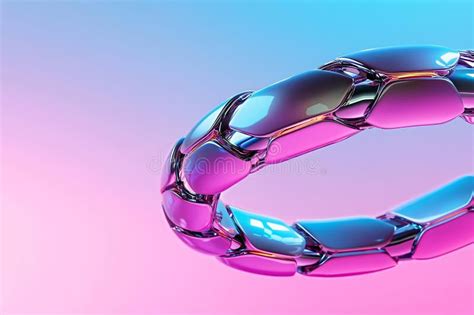 Concentric Glowing Loops Smooth Gradients Hightech Aesthetic 3d Illustration Stock