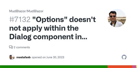 Options Doesn T Not Apply Within The Dialog Component In MudDataGrid
