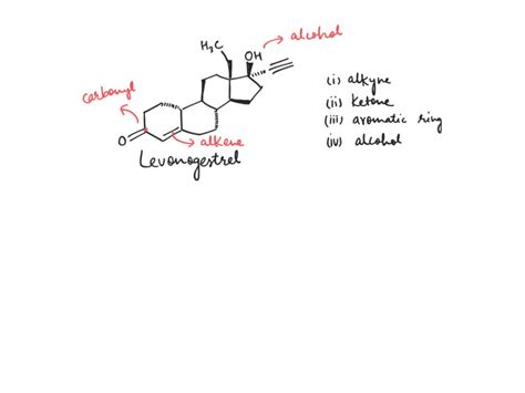 SOLVED The Compound Levonorgestrel Shown Below Contains Several Different Functional Groups