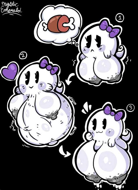 Rule 34 Ball With Hyper Features Bowtie Breast Expansion Cute Ghost