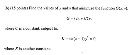 Solved B Points Find The Values Of X And Y That Chegg Com