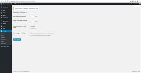Admin Wordpress Front Page Display Setting Missing Stack Overflow