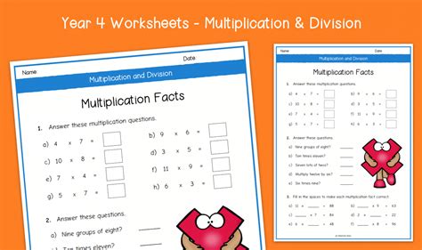 Year 4 Multiplication Facts Worksheets Ks2 Multiplication Primary Maths