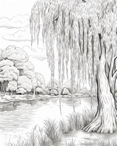 River Tree Drawing Images Free Download On Freepik