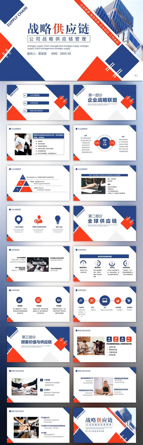 公司战略供应链管理ppt模板 会员免费下载 Ppter吧