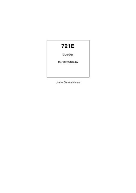 Case 721e Wheel Loader Service Manual