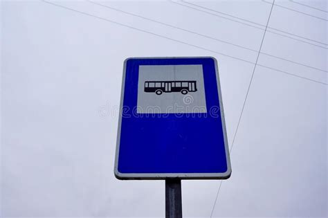 Bus Traffic Signal On The Bus Stop In Bilbao City Spain Stock Image