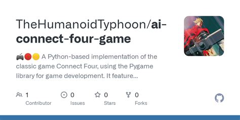 Github Thehumanoidtyphoonai Connect Four Game 🎮🔴🟡 A Python Based Implementation Of The
