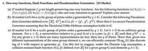 Solved One Way Functions Hash Functions And Pseudorandom