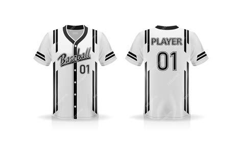 사양 야구 T 셔츠 흰색 배경 디자인에 대 한 셔츠에 빈 공간 및 셔츠에 요소 또는 텍스트 배치 인쇄 그림에 대 한 빈 프리미엄 벡터