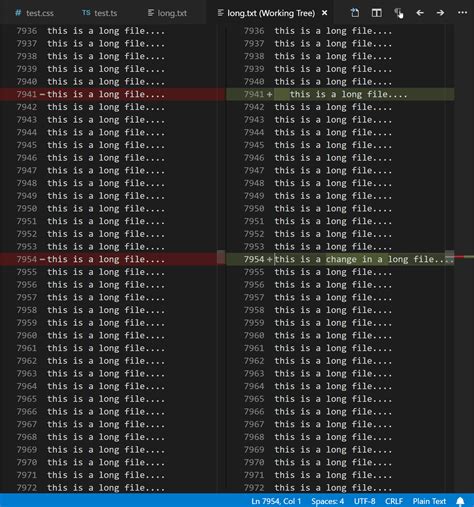 Vscode Compare With Does Not Highlight Different Indented Line · Issue 23781 · Microsoft