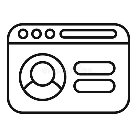 Website Showing Customer Personal Data Profile Page Icon Stock Illustration Illustration Of