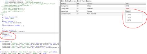 ag grid cell containing bootstrap dropdown menu clips menu stack overflow
