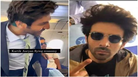 Kartik Aaryan Travels In Economy Class Of Indigo Flight Gets Warm Welcome From Fellow