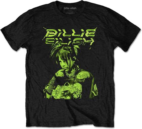 Billie Eilish T Shirt Illustration Official Unisex Black S