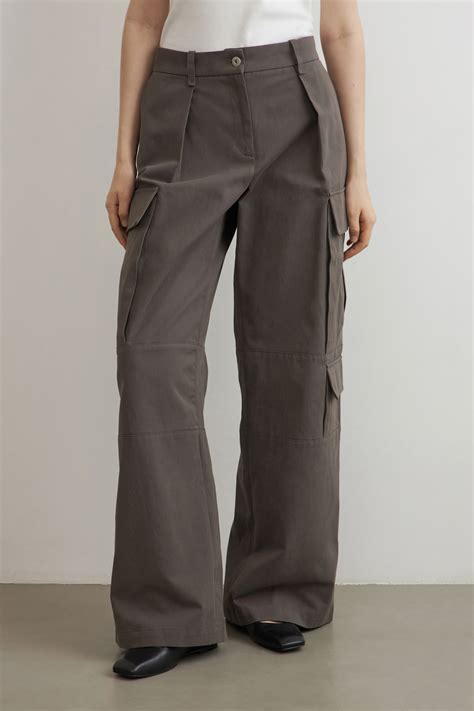 Брюки baggy с карманами темно-коричневый цвет - LIME