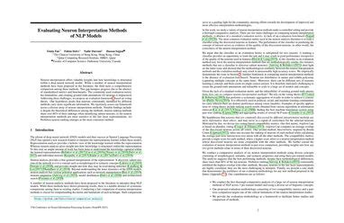 Evaluating Neuron Interpretation Methods Of NLP Models Papers With Code