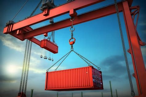 Premium Ai Image The Container Vessel During Loading At An Industrial
