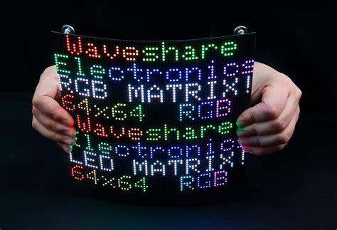 flexible rgb full color led matrix panel 64x64 pixels 4096 individual