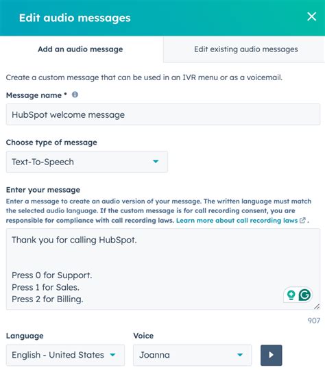 Set Up Interactive Voice Response