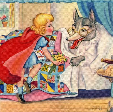 Big Bad Wolf And Little Red Riding Hood Posters And Prints By Corbis