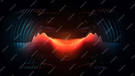 Premium Ai Image Abstract Sound Wave Round Frame Background Dynamic