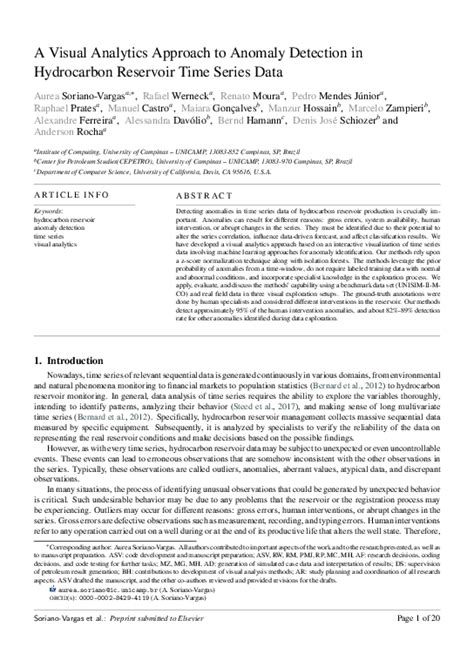 Pdf A Visual Analytics Approach To Anomaly Detection In Hydrocarbon Reservoir Time Series Data