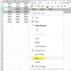 Hidden Rows And Columns In Excel The Art Of Concealment