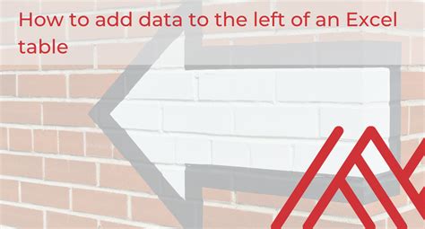 How To Add Data To The Left Of An Excel Table Stringfest Analytics
