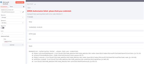 Credentials Error In Integration With Microsoft Outlook Questions N8n Community