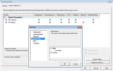 capturing parameters of a stored procedure call