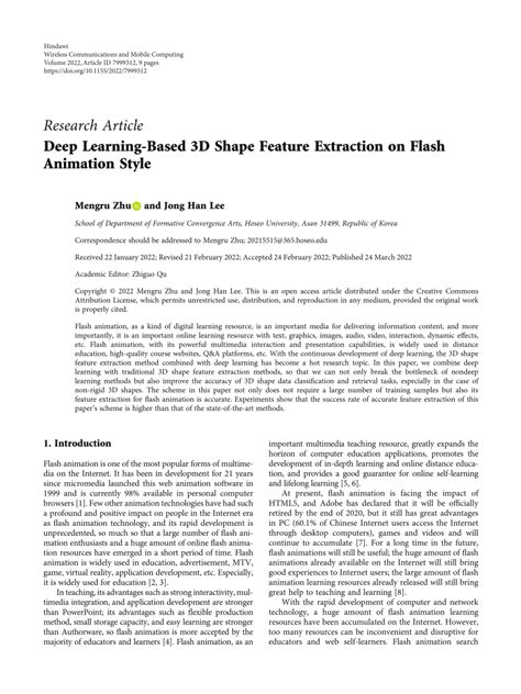 PDF Deep Learning Based D Shape Feature Extraction On Flash Animation Style