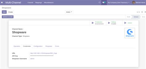 Odoo Multichannel Shopware Connector WebKul