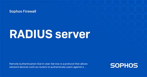 Radius Server Sophos Firewall