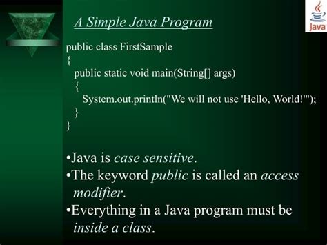 Fundamental Programming Structures In Java Pptx