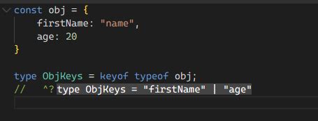 The Typeof And Keyof Operators Referencing Variable Types In Typescript
