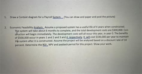 Solved 1 Draw A Context Diagram For A Payroll System Chegg