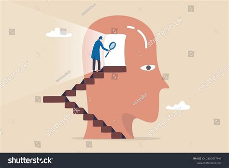 Psychology Brain Analyze Human Intelligence Memory Stock Vector