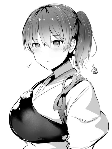 Safebooru 1girl Blush Breasts Closed Mouth Commentary Request