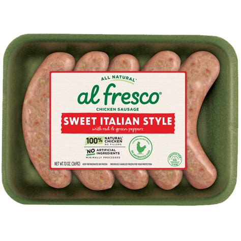 Spinach And Feta Chicken Sausage Al Fresco