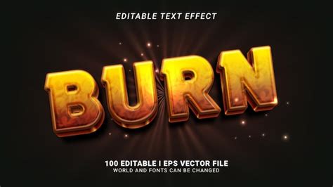 Premium Vector Burn Text Effect
