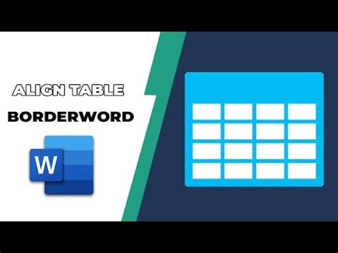 How To Align Table Borders In Word Infoupdate Org