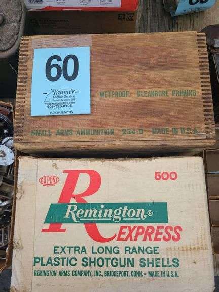 Cardboard And Wood Remington Shell Crates Kramer Auction Llc