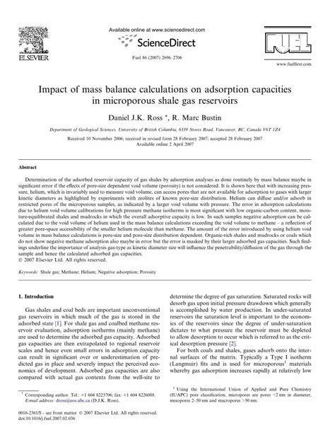 pdf impact of mass balance calculations on adsorption · impact of