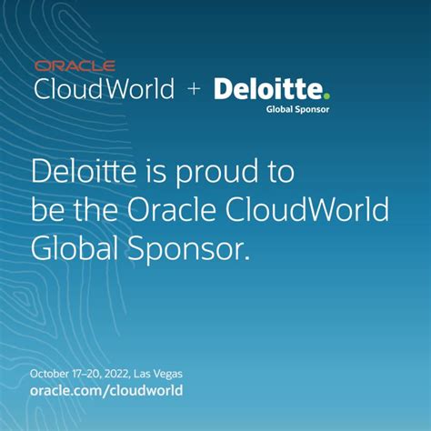 Jeffrey Davis On Linkedin Cloudworld Oracle Deloitte Ocwdeloitte
