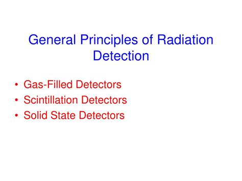 PPT Radiation Detection Instrumentation Fundamentals PowerPoint Presentation ID